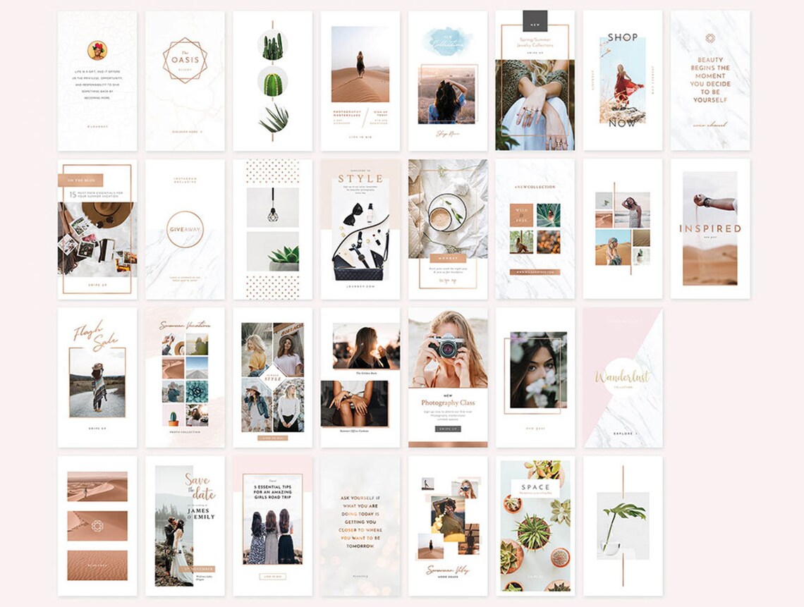 CANVA & PS Instagram Bundle 960 Story and Post Templates Instagram ...