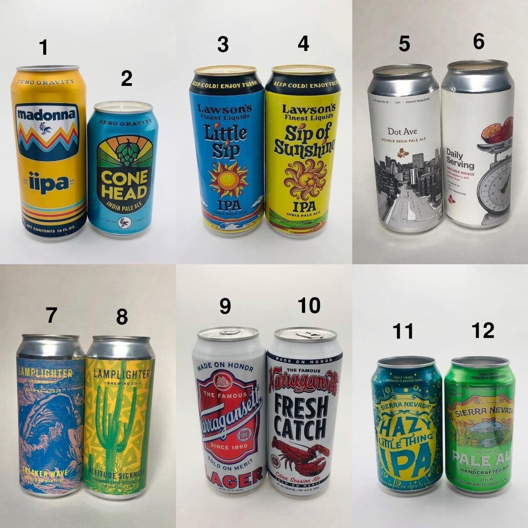 Craft Beer Can Candle // Custom Scented Soy Wax Candle // IPA Beer ...