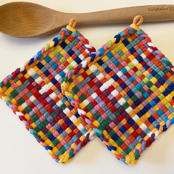Woven Potholders - Etsy
