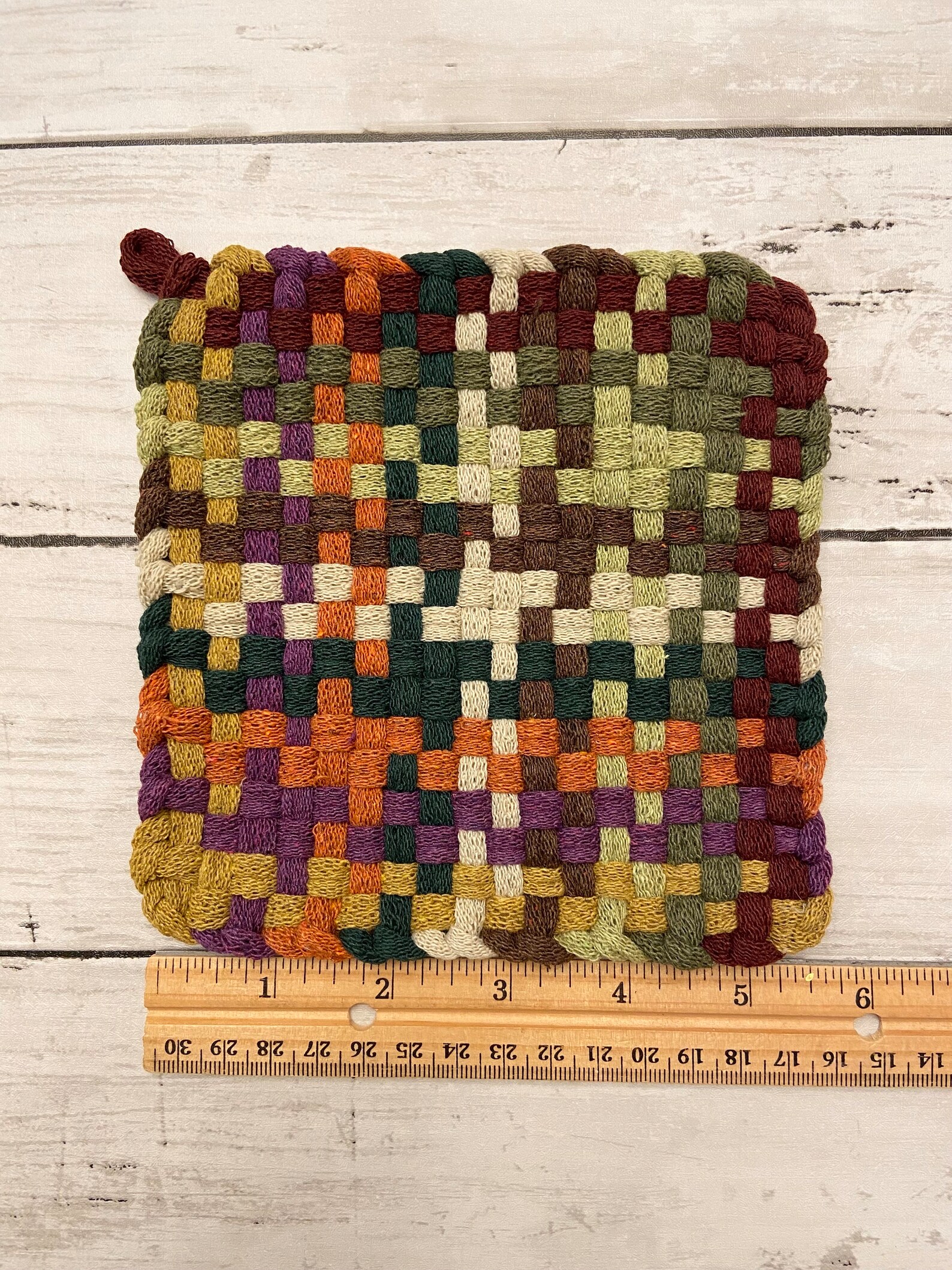 Woven Potholders, Hand Loomed Potholders, Potholder Set, Mug Rugs ...