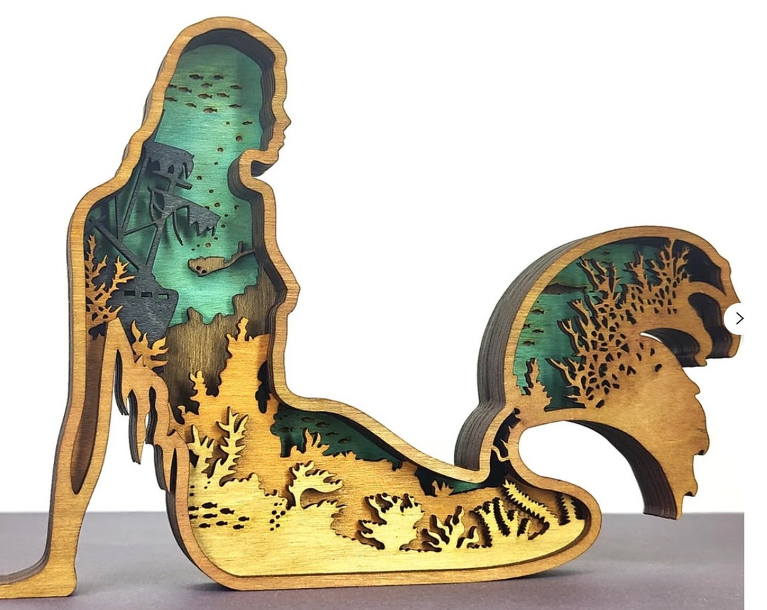 Mermaid Art | Mermaid Decor | Detailed Mermaid | Sea Creature ...