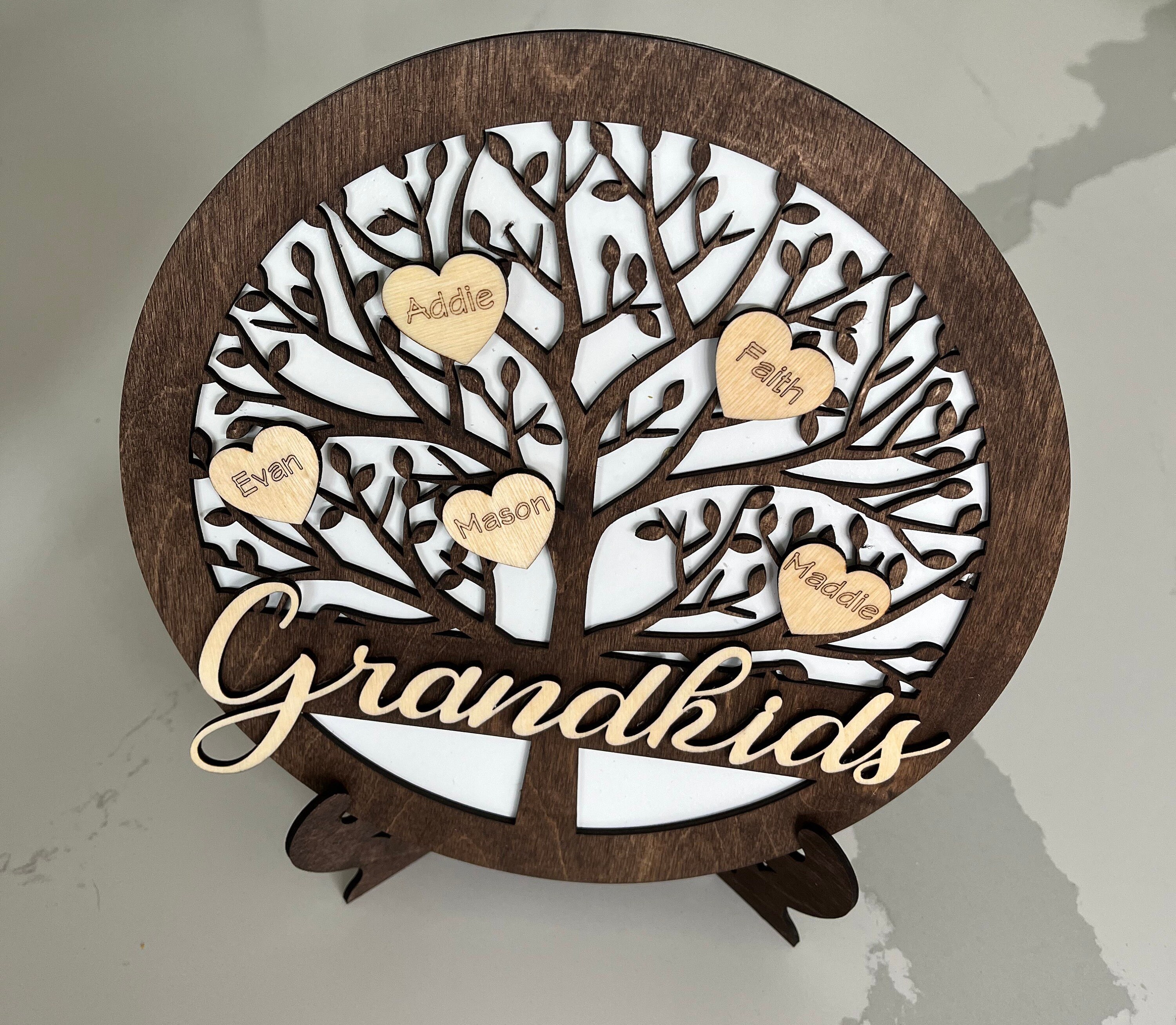 Family Tree Art | Family | Layered Wood Art | Grand Parents | Grand ...
