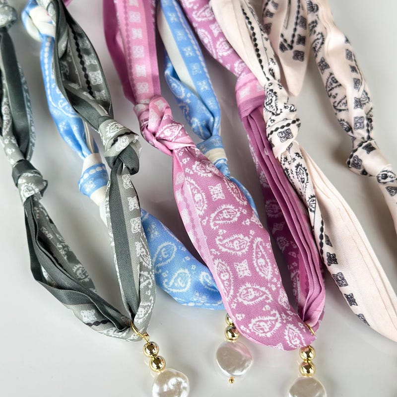Scarf Necklace With Charm - Etsy