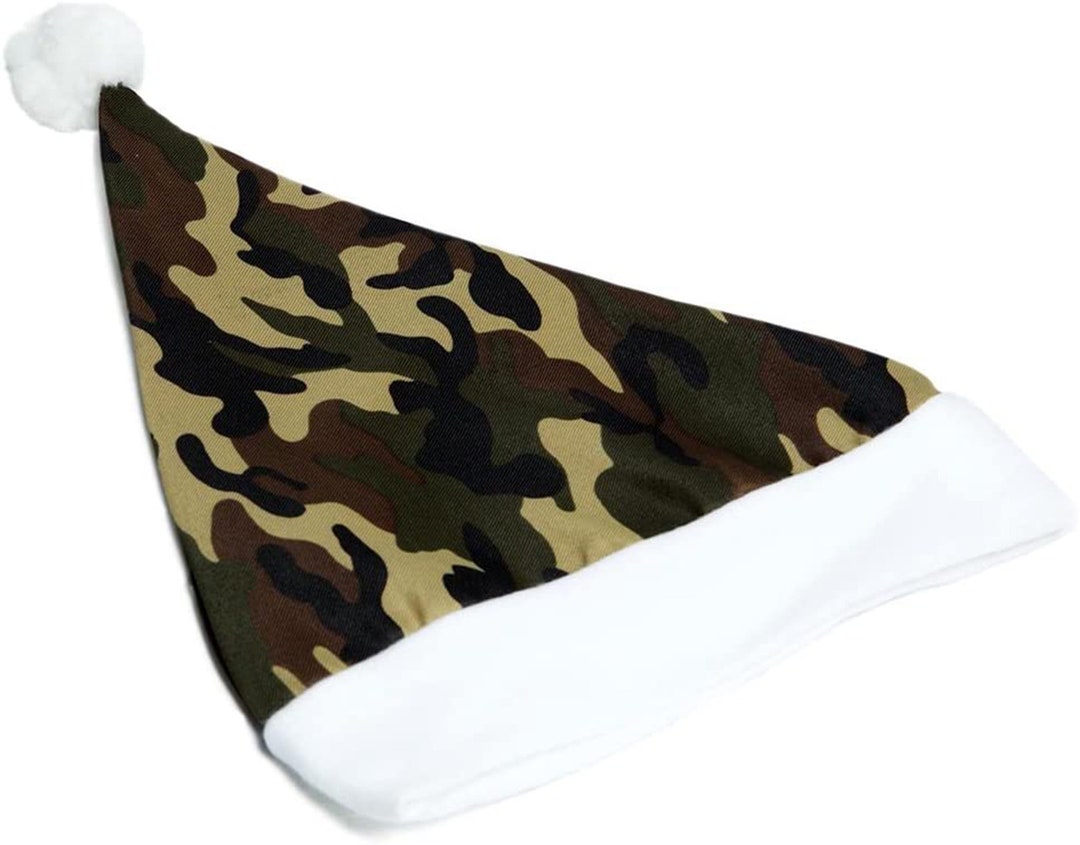 Santa Hat. Christmas Santa Hat. Camouflage Santa Hat. Holiday Army ...