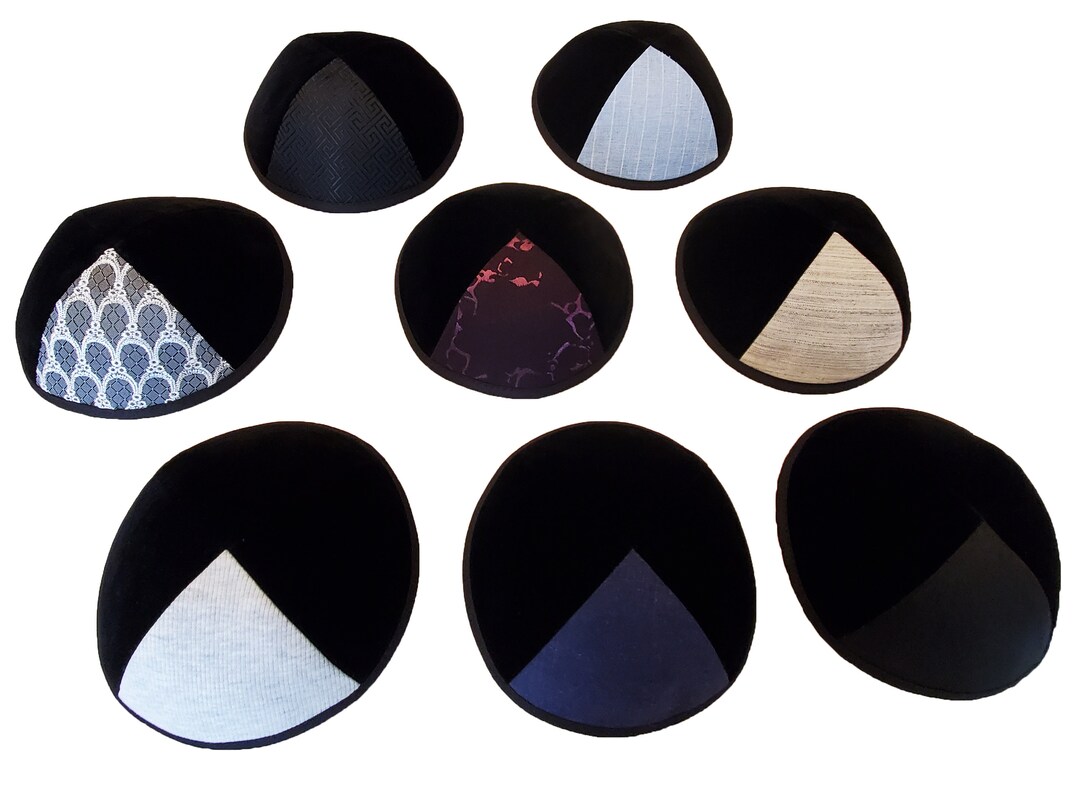 Velvet Kippah With Fancy Design. Yarmulkah, Yarmulkeh, Yamaka, Kippah ...