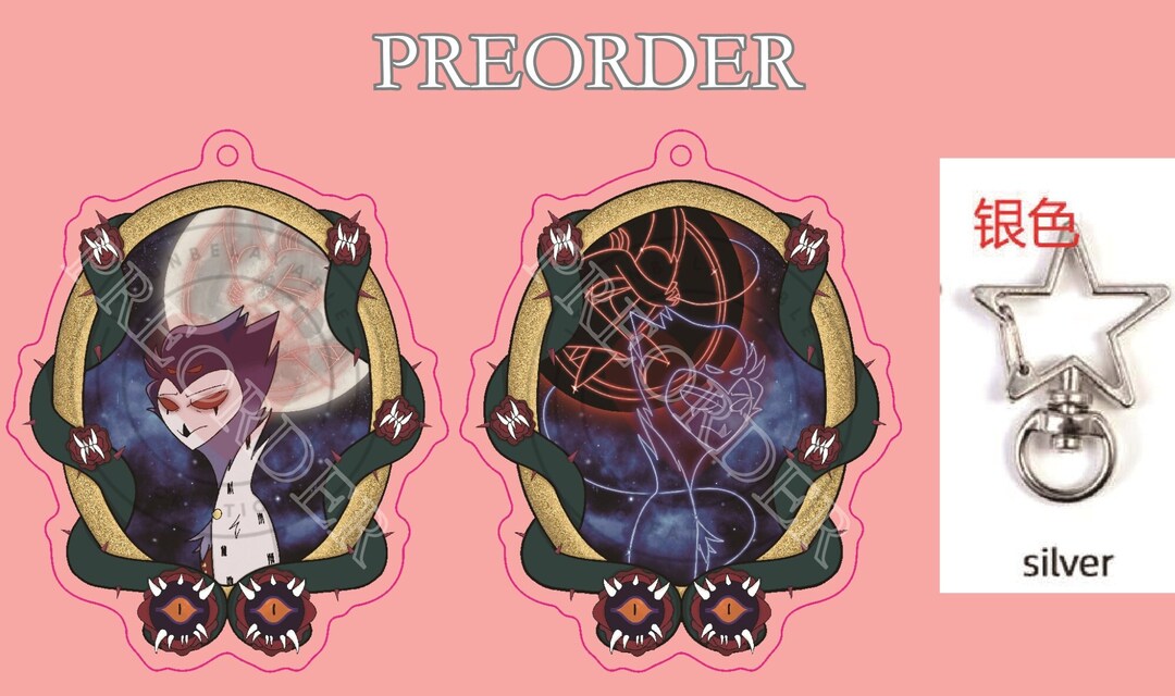 Just Look My Way Stolas & Blitz Keychain PREORDER Helluva Boss Clear ...