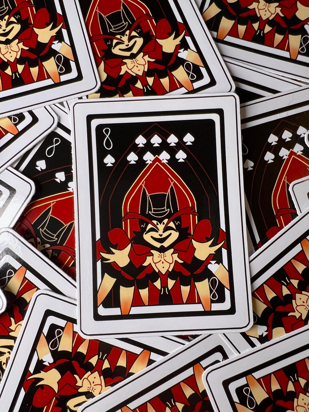 Husker Playing Card Sticker | Hazbin Hotel Sticker - Etsy