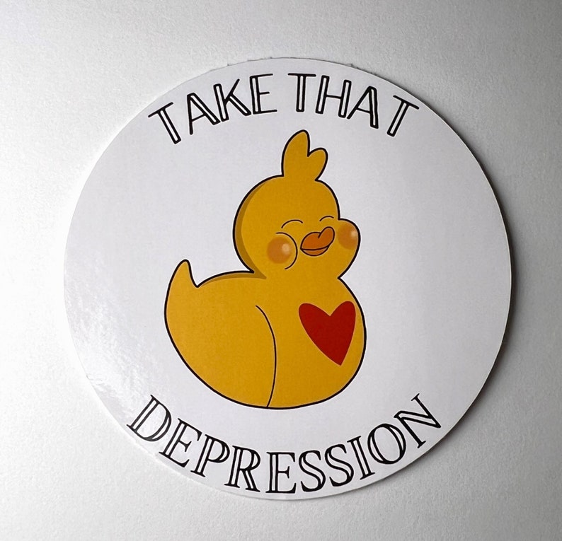 Take That Depression Hazbin Hotel Sticker - Etsy