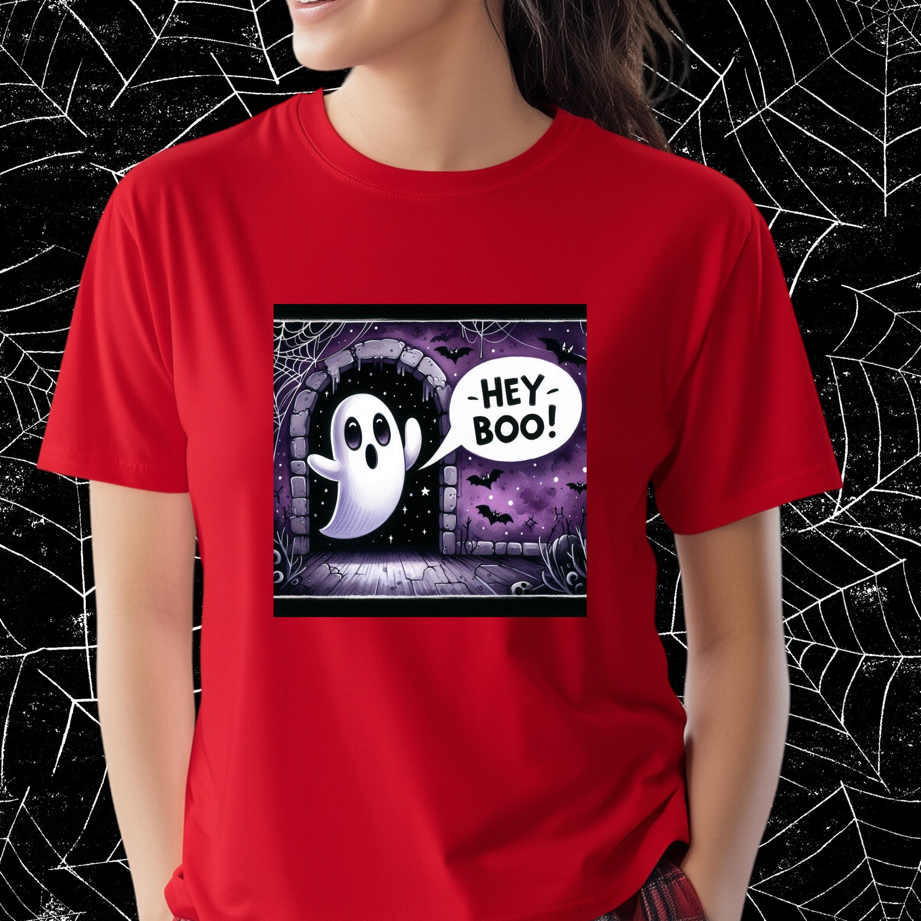 Hey Boo! Cute Halloween Ghost Digital Print | Spooky Wall Art ...