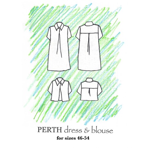 Perth Dress/blouse Pdf Sewing Pattern Size 46-54 - Etsy UK