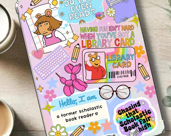 Arthur Library Card Sticker || Kindle Sticker || Bookish Sticker ...