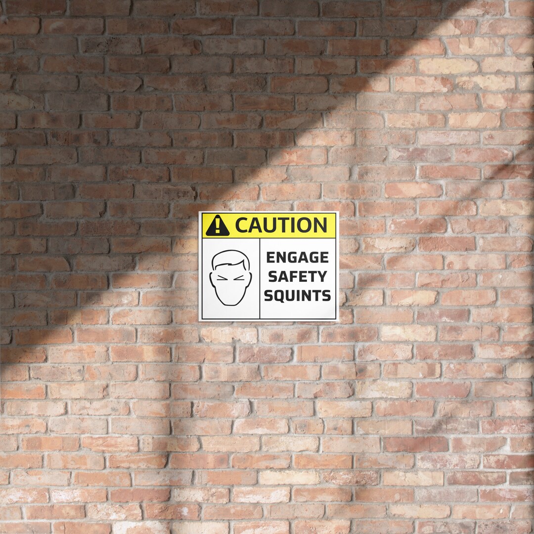 Safety Squints Metal Print: Unique Industrial Wall Art for Workshop and ...