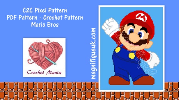 Craft Supplies & Tools Sewing & Fiber PDF Pattern Crochet Pattern Mario ...