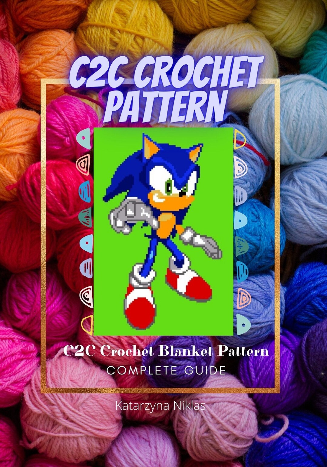 Crochet Pattern sonic C2C Pixel Pattern PDF - Etsy