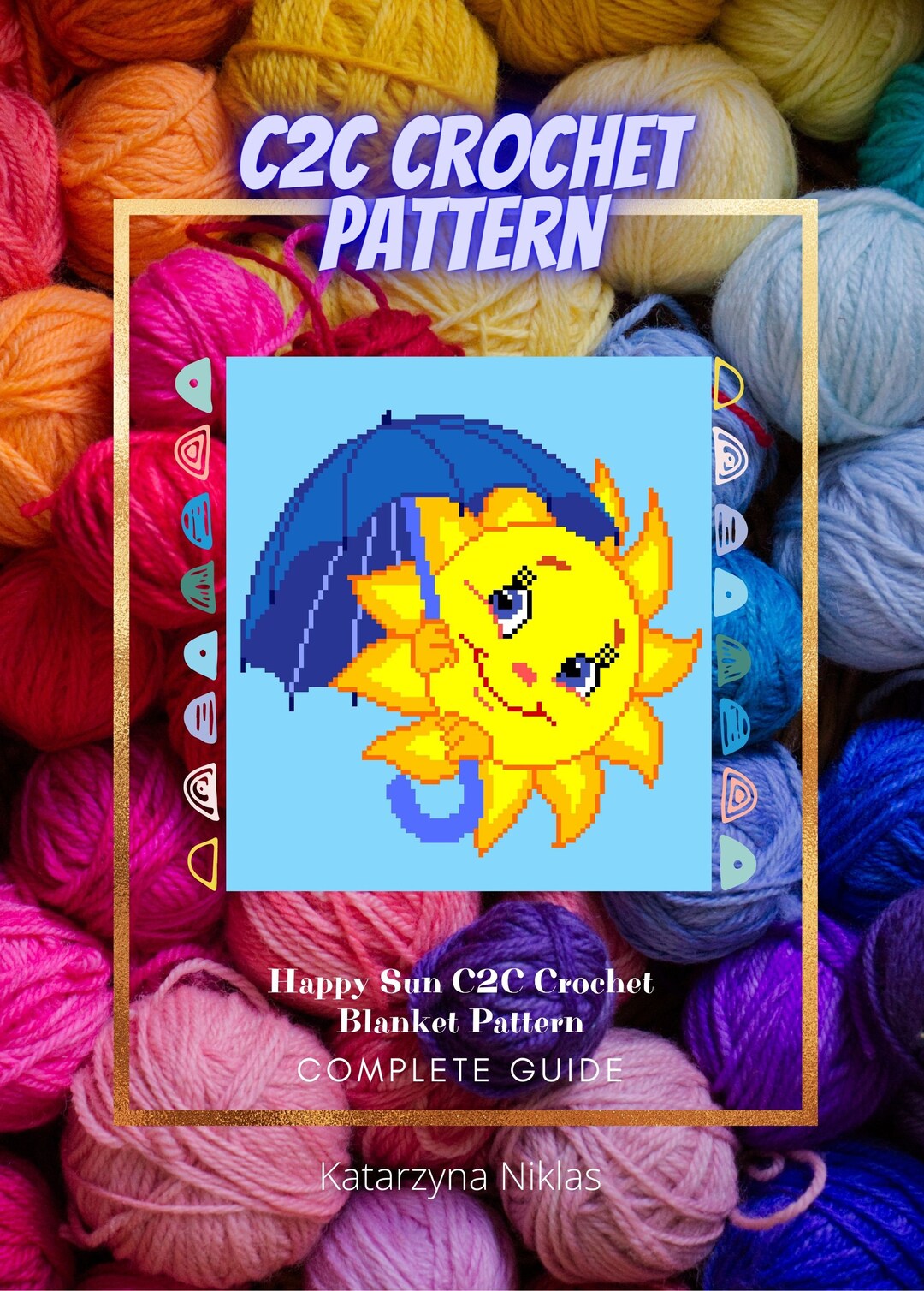 C2C Crochet Blanket Pattern, Happy Sun, PDF Digital Download - Etsy