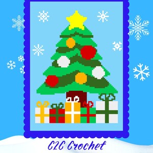 C2C Crochet Blanket Pattern, Christmas Tree, PDF Digital Download - Etsy