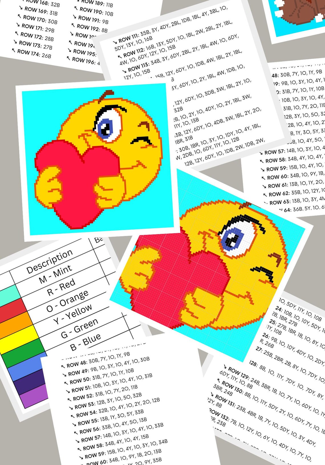 C2C Crochet Blanket Pattern, Emoticon, PDF Digital Download - Etsy