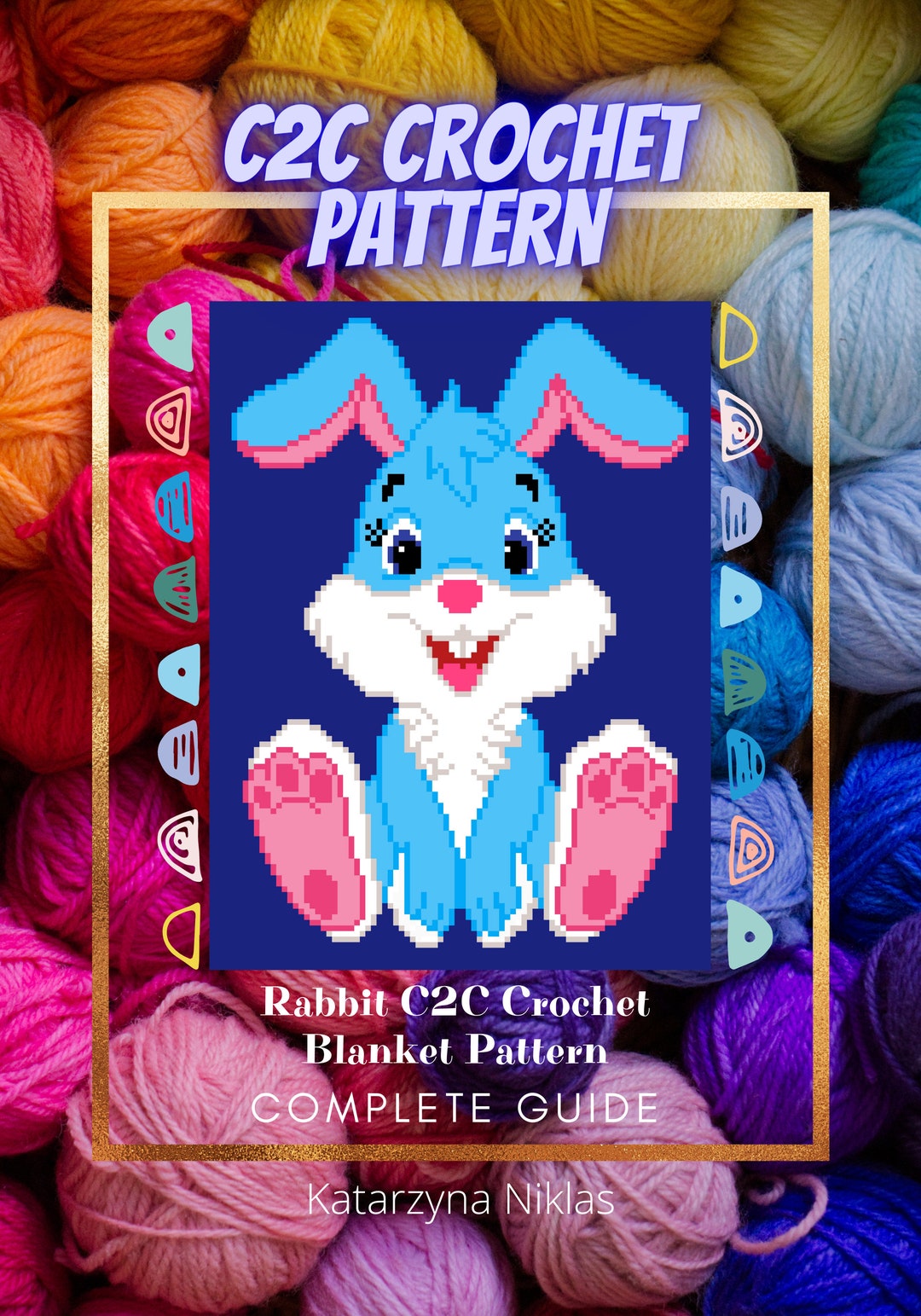C2C Crochet Blanket Pattern, Rabbit, PDF Digital Download - Etsy