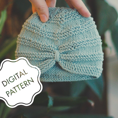 Baby Turban Knitting Pattern Baby Hat Newborn Hat Cotton - Etsy