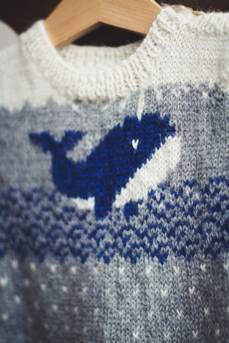 Whale Sweater Knitting Pattern, Sleeveless Kids Vest (digital Pattern ...