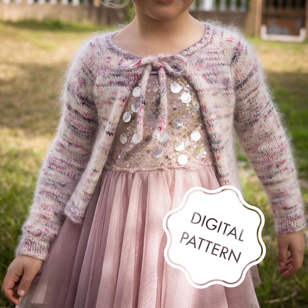 Kids Cardigan Knitting Pattern, Seamless Top-down Design (PDF Download ...