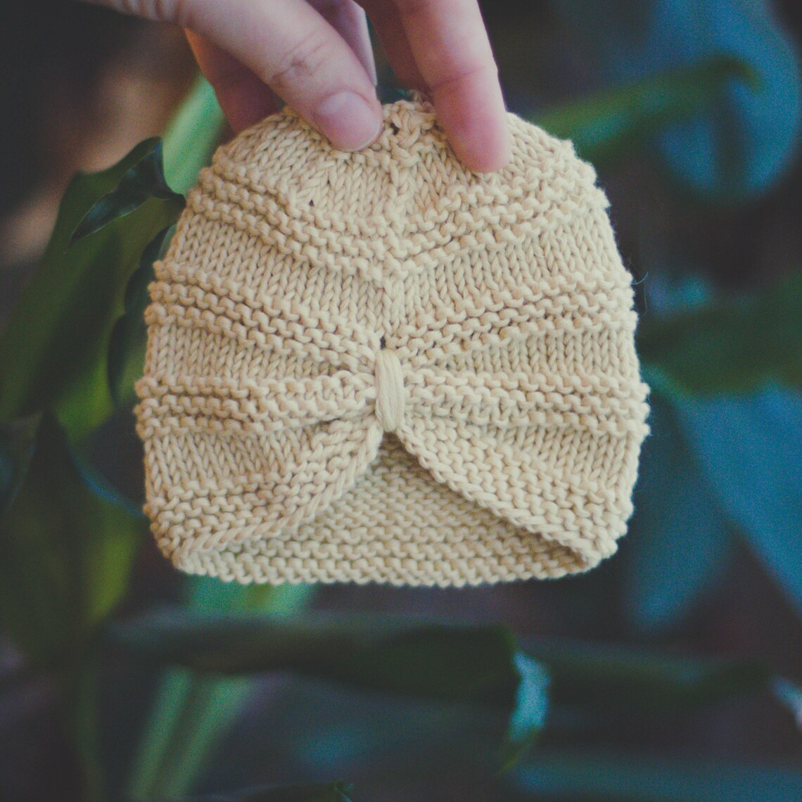 Baby Turban Knitting Pattern, Baby Hat, Newborn Hat, Cotton Wool, Baby ...