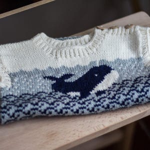 Whale Sweater Knitting Pattern, Sleeveless Kids Vest (digital Pattern ...