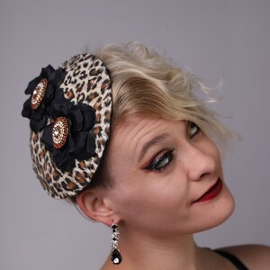 Quirky Cute: Leopard Animal Print Fascinator With Clips - Etsy