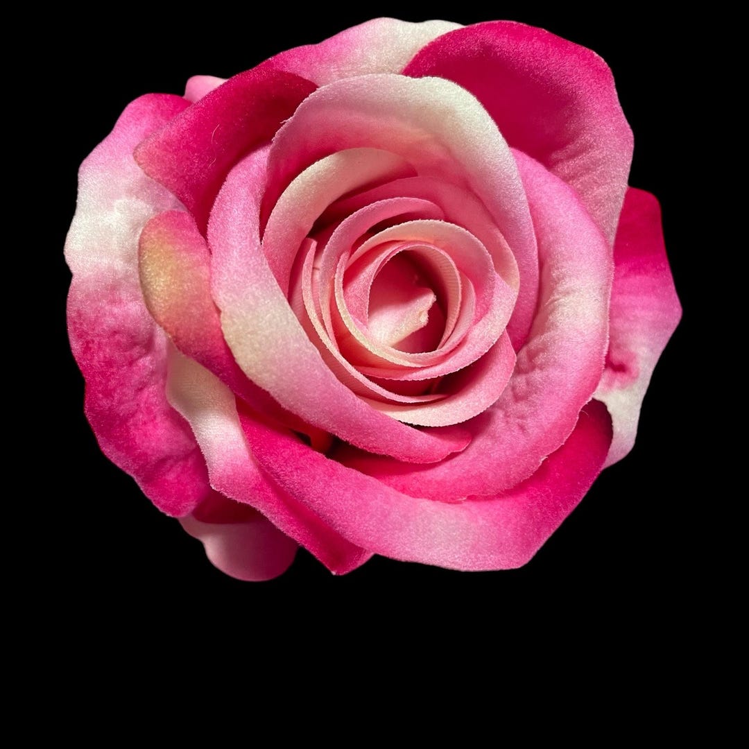 ANNABELLE Luxury Marble Pink Velvet Rose Clip - Etsy