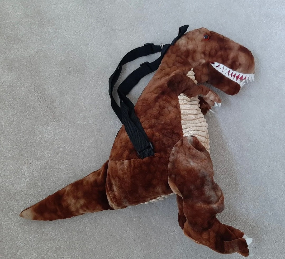 Scary Brown Dinosaur Backpack, T-rex Bag, Dinosaur Bag, Dinosaur Back ...