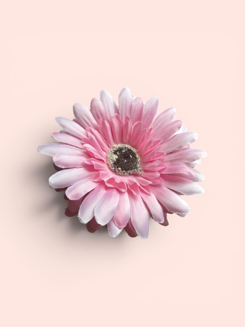 Pale Pink Gerbera Daisy Hair Flower Clip | Baby Pink Floral Hair ...