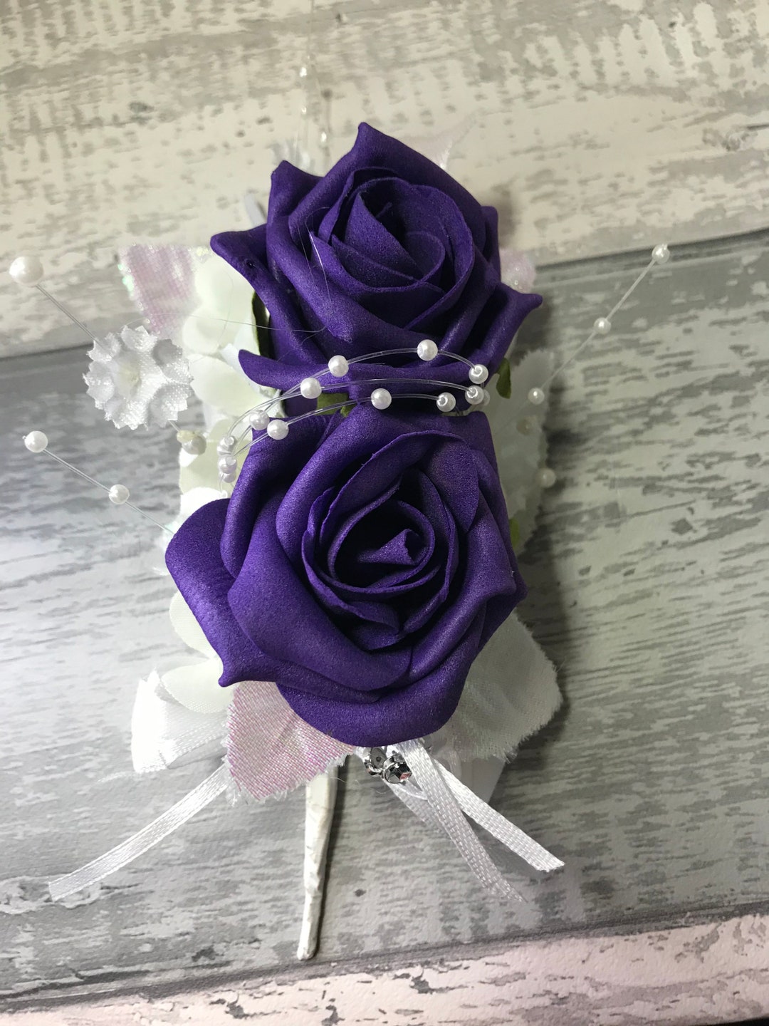 1940s Style Purple Rose Corsage Pin, Vintage Purple Rose Pin Brooch - Etsy