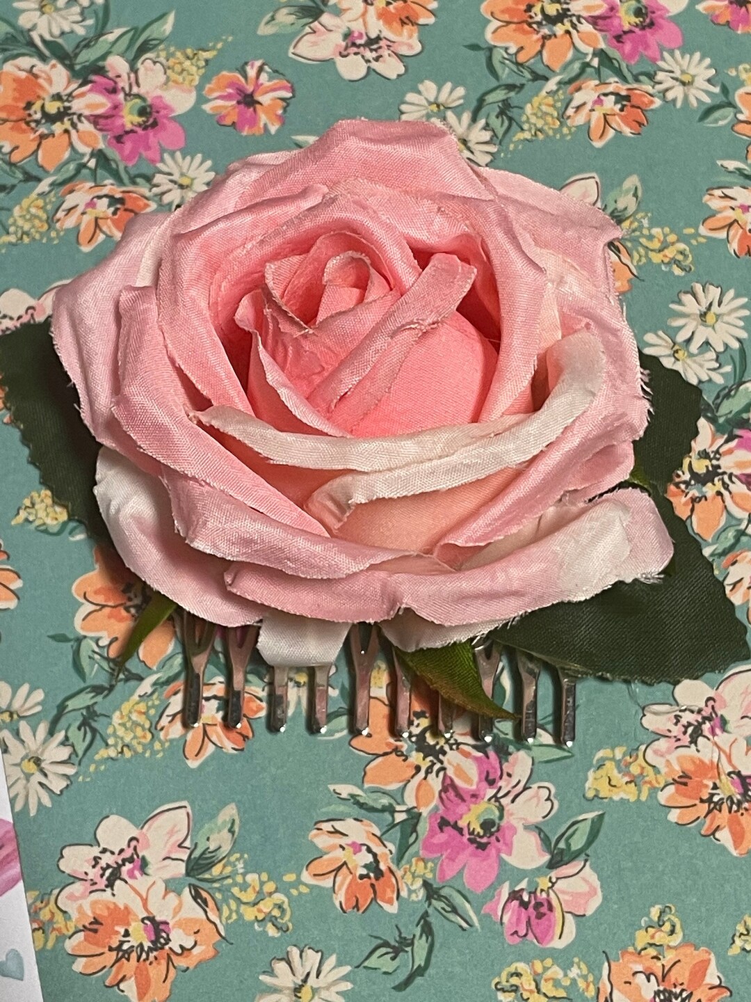 Pink Comb, Rose Comb, Wedding Comb, Prom Comb, Flower Comb, Bridesmaid ...