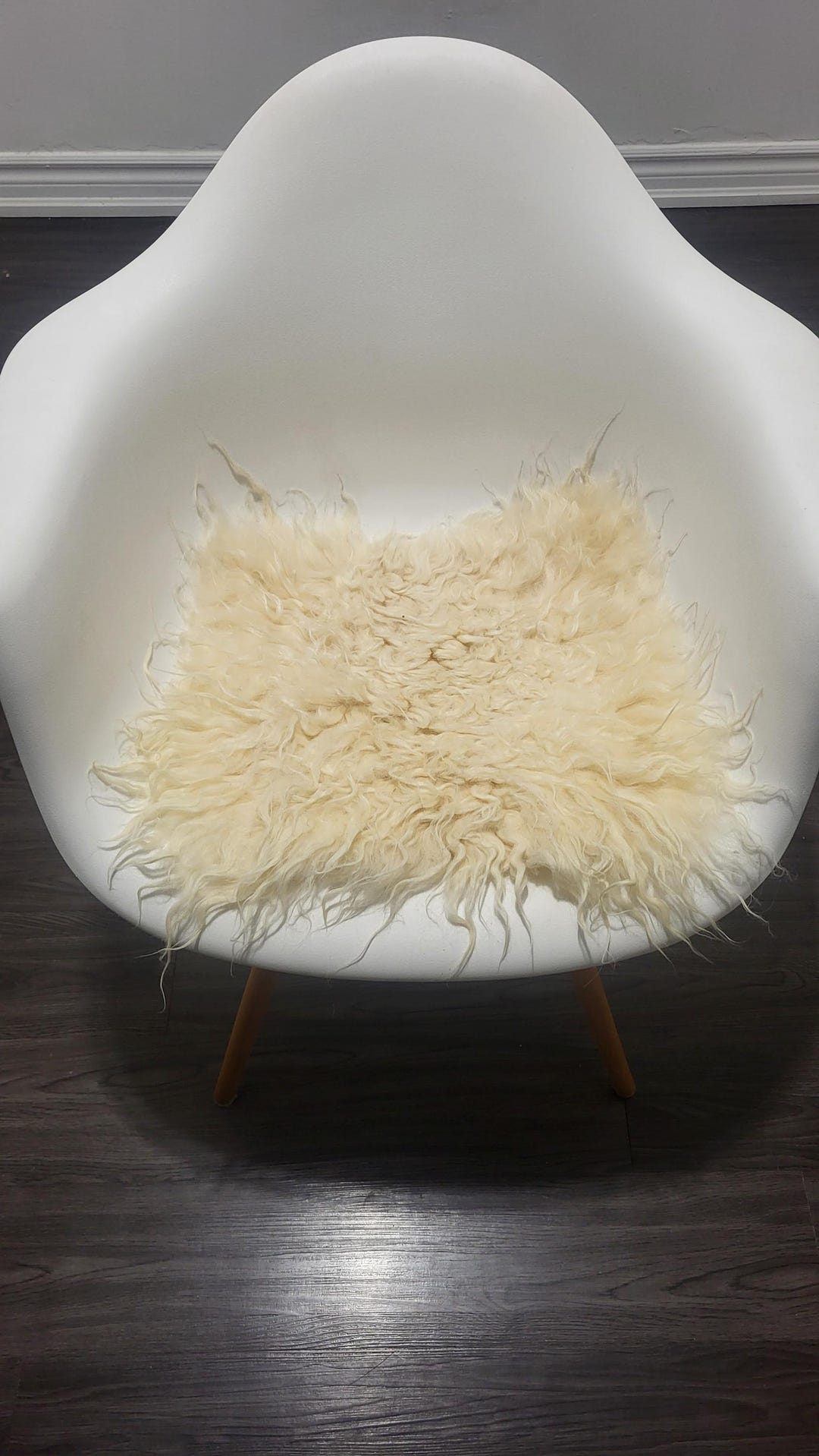 Sheepskin Chair Pad Sheepskin Stool Cover Chair Cover Scandinavian ...