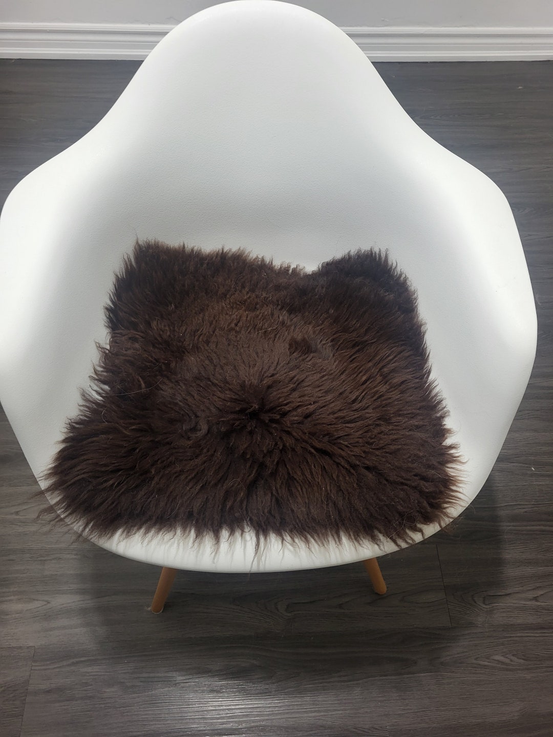 Sheepskin Chair Pad Sheepskin Stool Cover Chair Cover Scandinavian ...