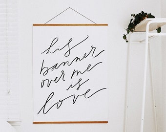 His Banner Over Me - Etsy