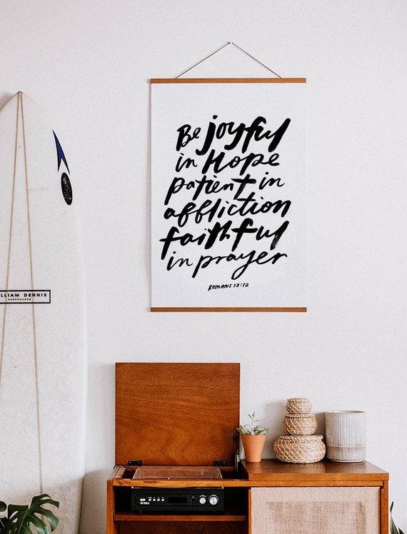 Poster: Be Joyful in Hope | Etsy