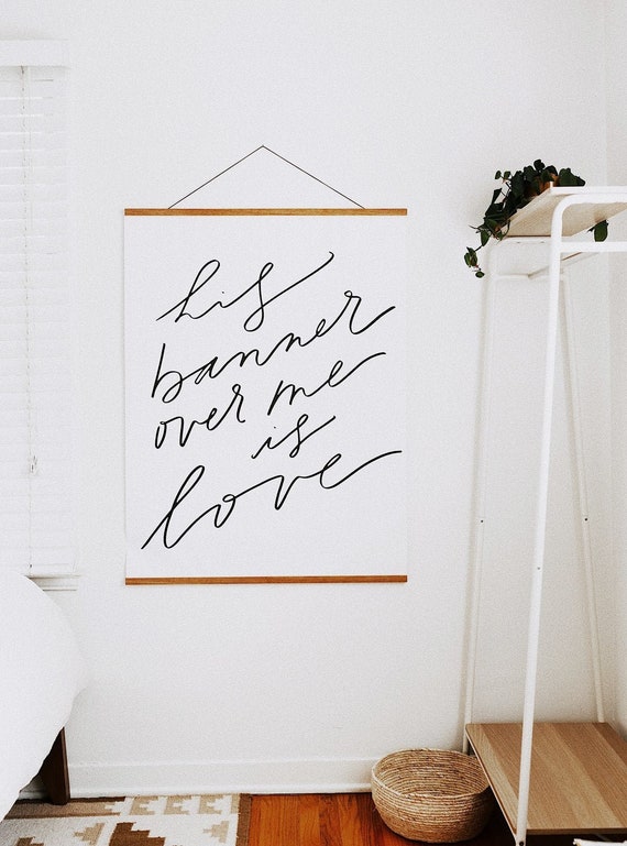 Large Poster: His Banner Over Me is Love | Etsy