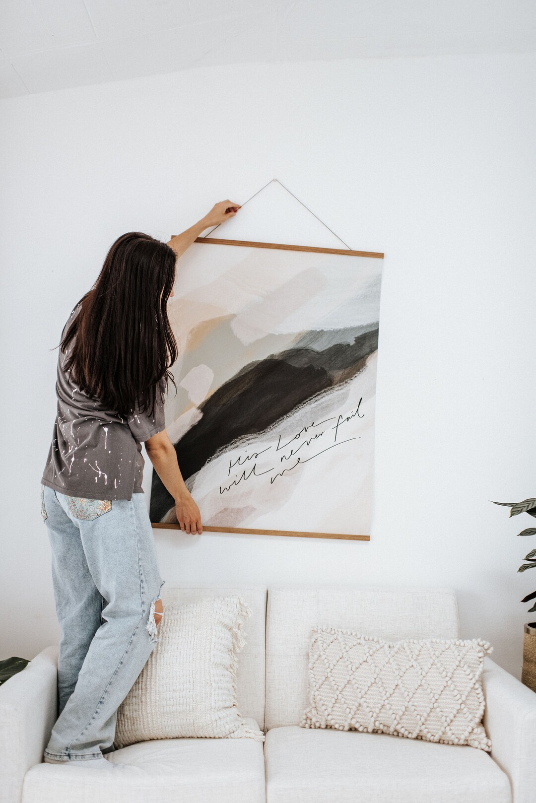 Large 30x40 His Love Poster With Banner Wood - Etsy