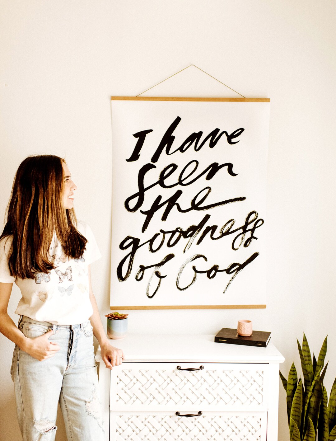 Large Poster: I Have Seen the Goodness of God With Banner Wood - Etsy