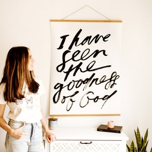 Large Poster: I Have Seen the Goodness of God With Banner Wood - Etsy