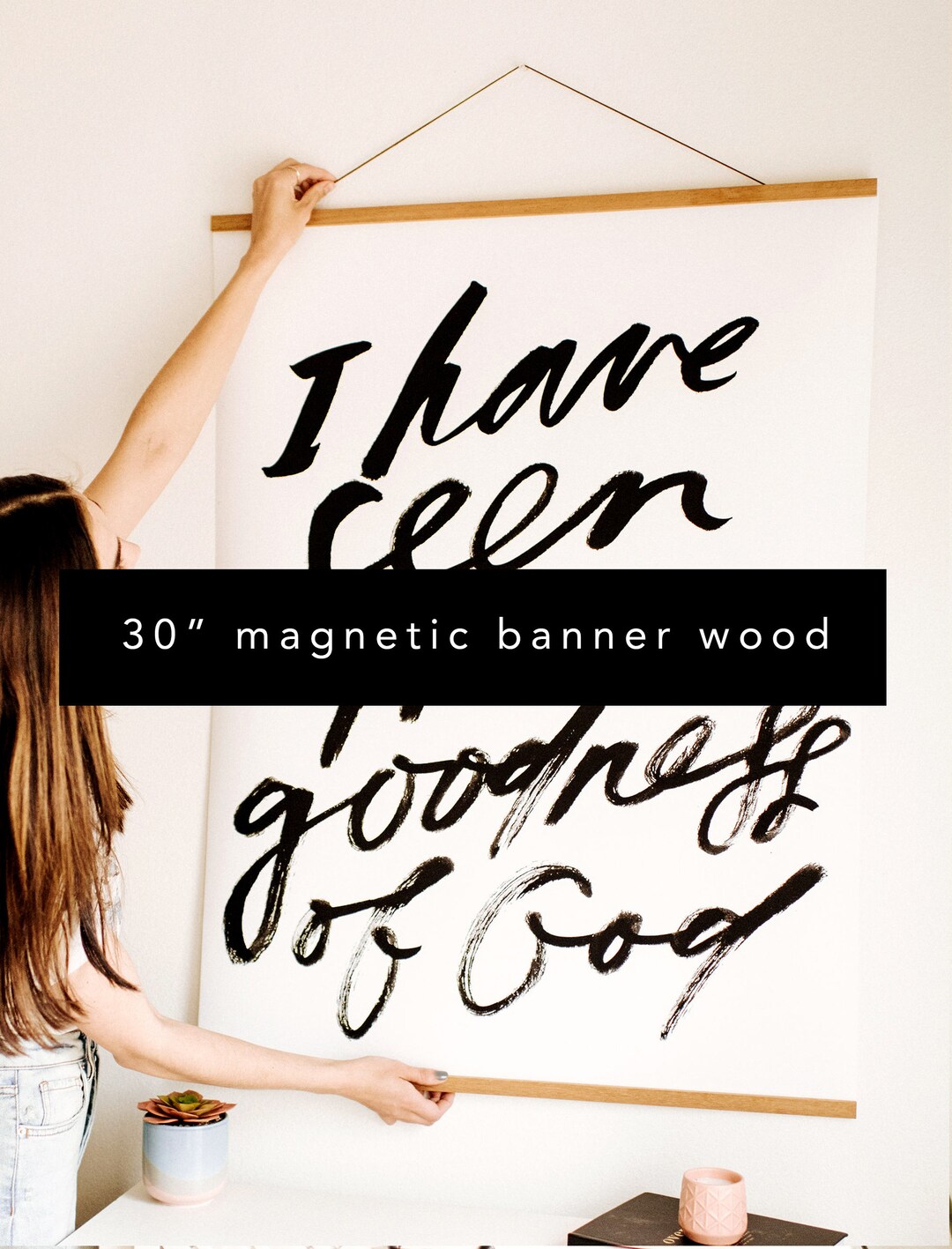 30" Magnetic Banner Wood - Etsy