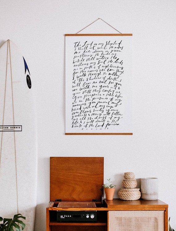 Poster: the Lord is My Shepherd white - Etsy