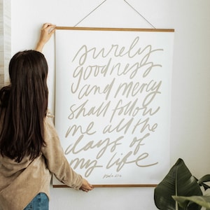 Large Poster: Surely Goodness and Mercy - Etsy