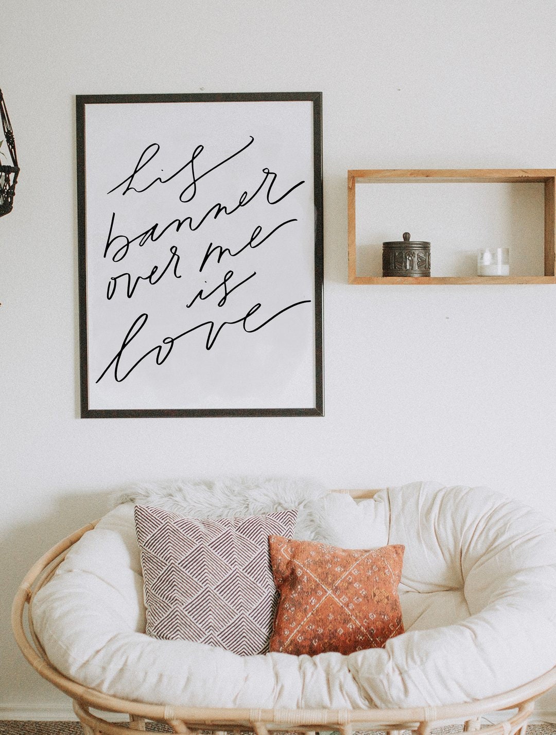 Large Poster: His Banner Over Me is Love - Etsy
