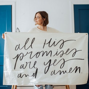 Large Canvas Banner: All His Promises - Etsy