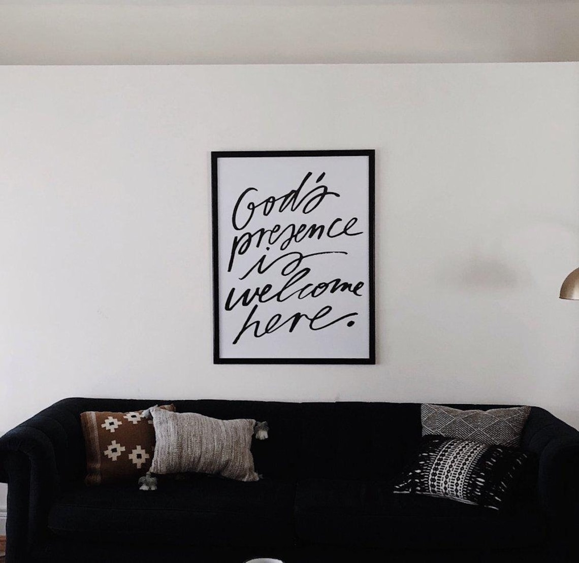 Large Poster: God's Presence is Welcome Here - Etsy