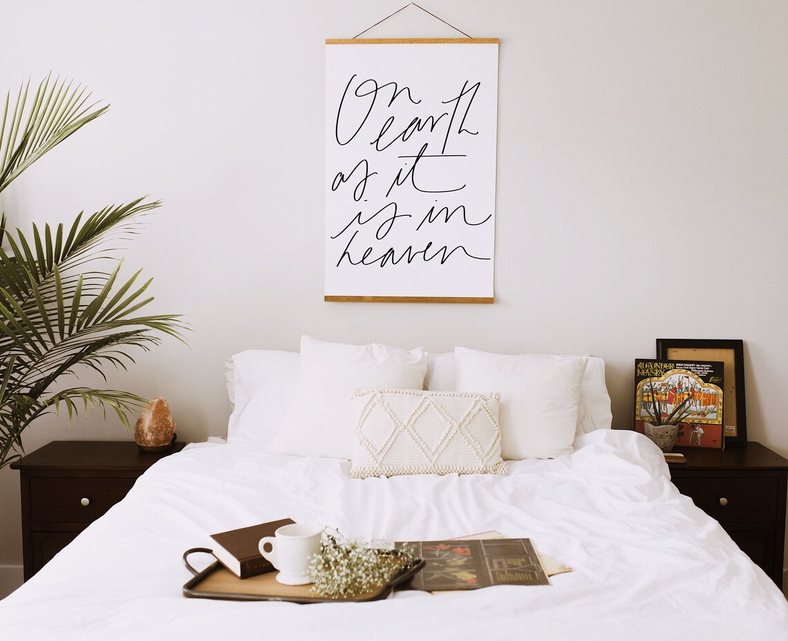 Poster: on Earth as It is in Heaven With Banner Wood - Etsy