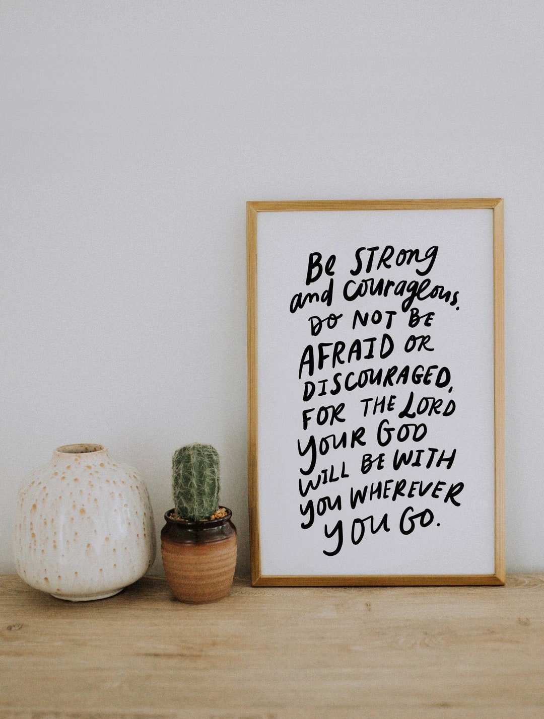 Stampa 11x17 Sii forte e coraggioso - Etsy Italia