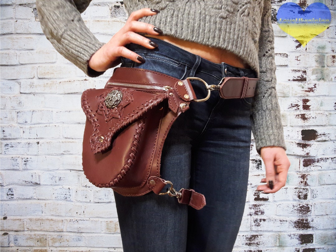 Hip Bag, Leather Utility Belt, Utility Belt Bag, Burning Man Bag ...